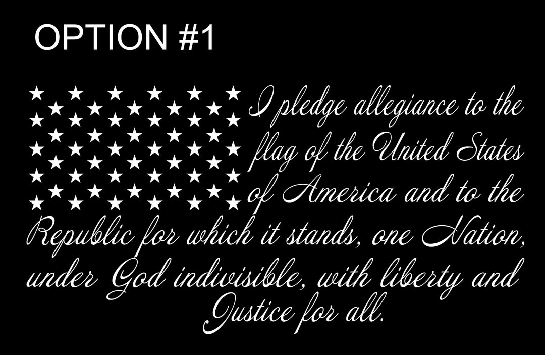 Pledge of Allegiance American Flag Vinyl Decal Sticker, Window Graphic ...