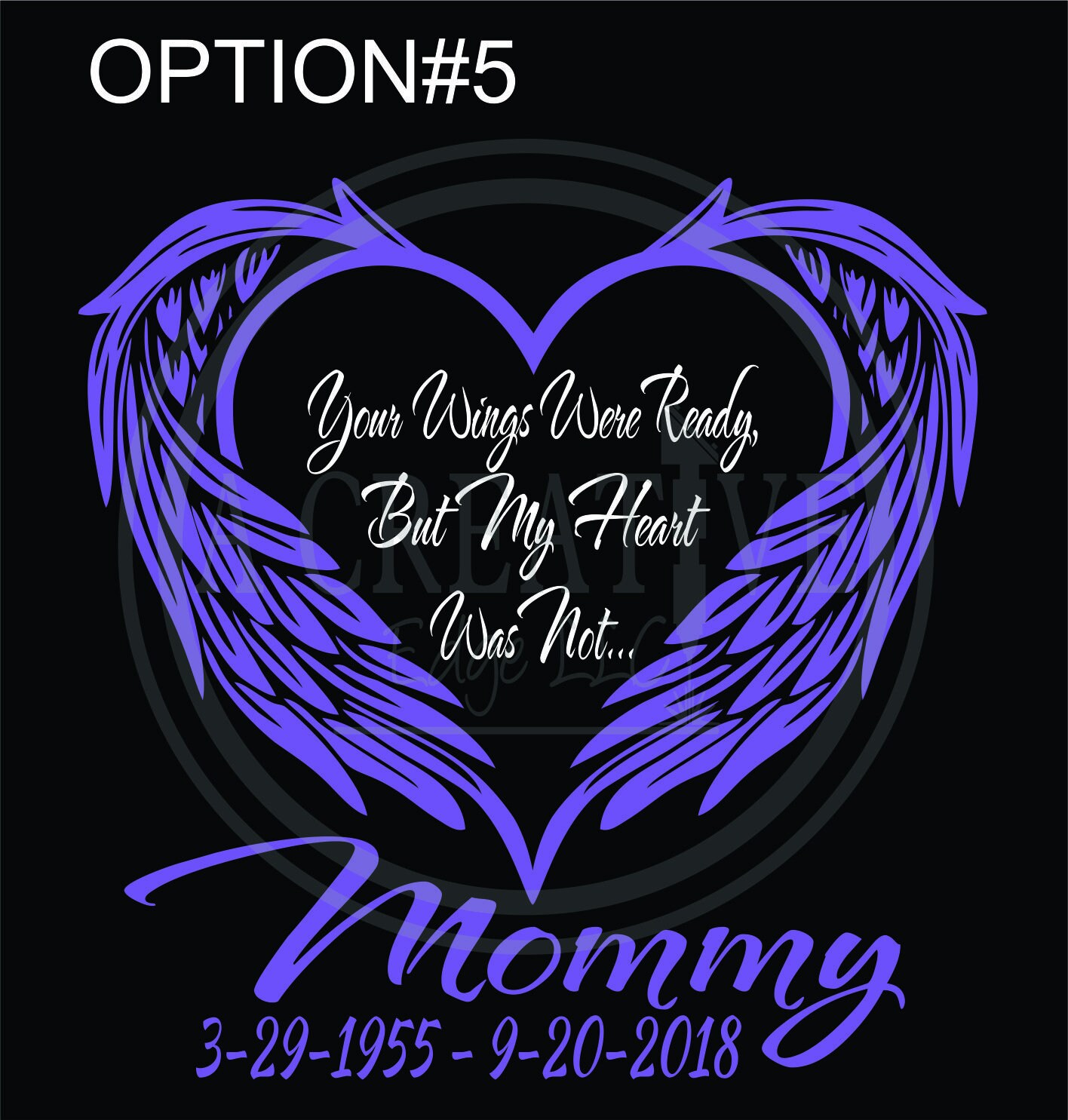 Personalized Wings With Heart Car Decal #1: Memorial Name & Dates - Etsy