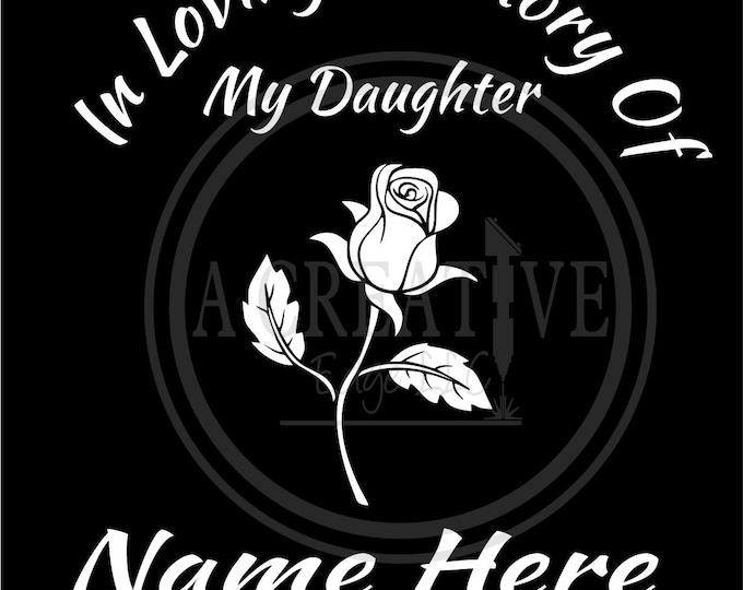Memorial Personalized in Loving Memory Flower Car Decal With Name and ...