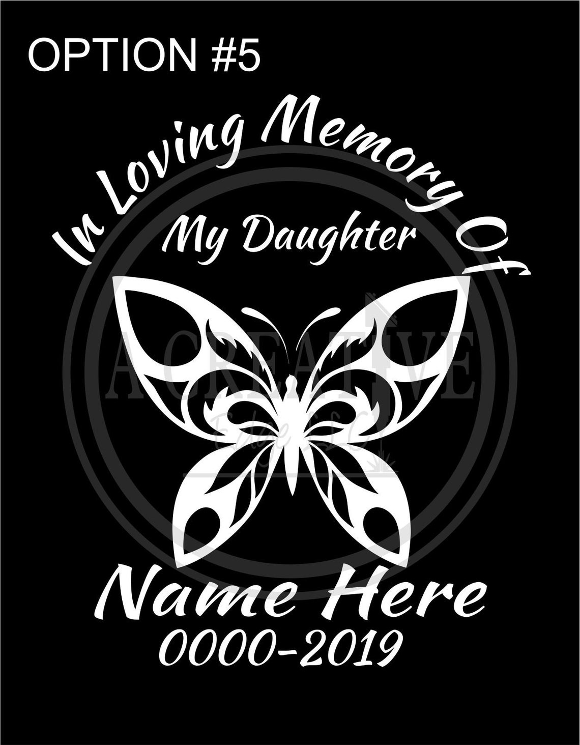 Personalized in Loving Memory Butterfly Car Decal With Name and Dates ...