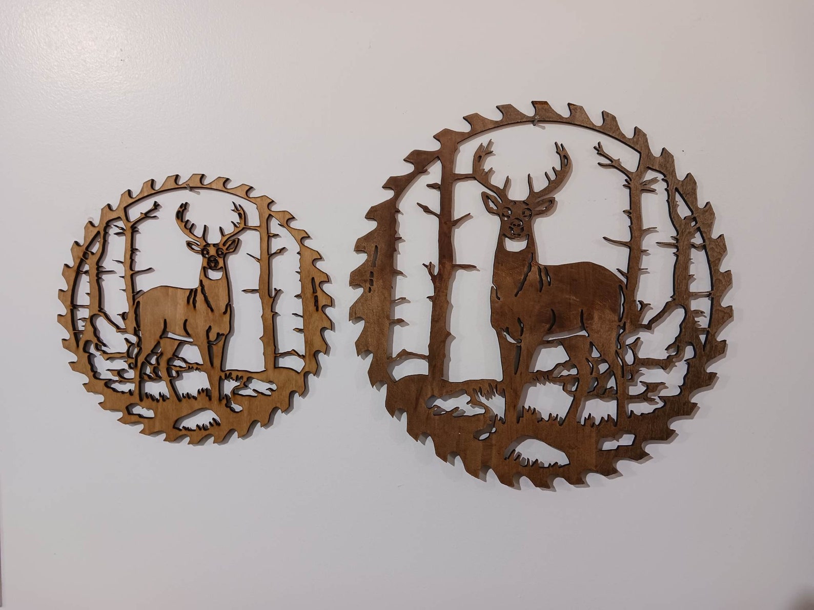 Wooden Deer Cut Laser Cut Buck Buck Deer Wall Hanging Birch - Etsy