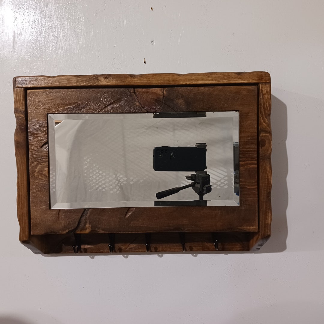 Concealment Box With Mirror Door, Key Organizer, Hat Holder, Dog Leash ...