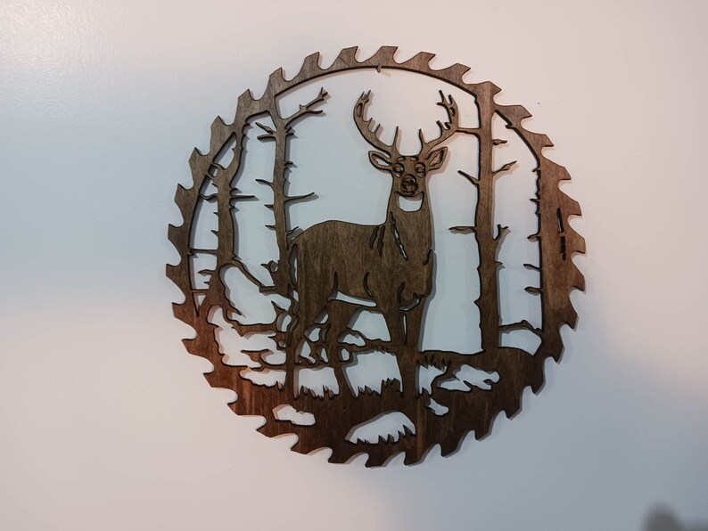 Wooden Deer Cut Laser Cut Buck Buck Deer Wall Hanging Birch - Etsy
