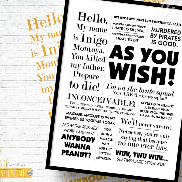Princess Bride Quote - Etsy