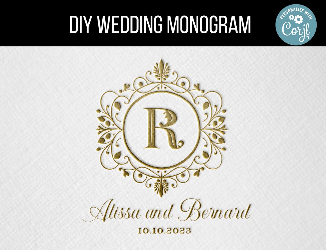 Diy Wedding Logo Wedding Monogram Wedding Monogram Logo Luxury Wedding Logo Custom Wedding