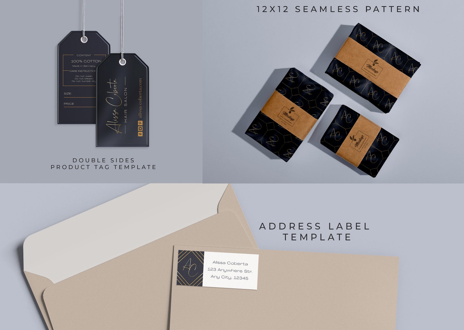 DIY Premium Branding Kit 50 Editable Branding Set Black and - Etsy