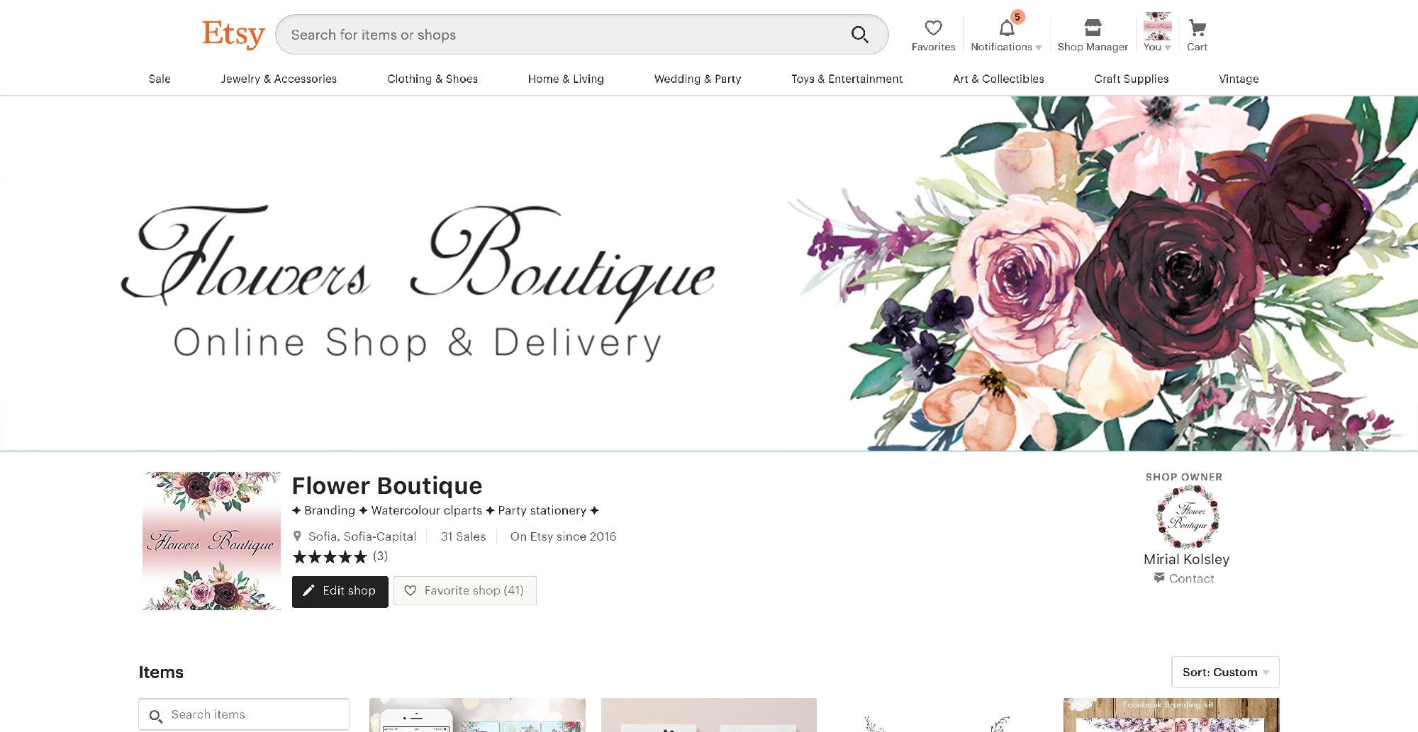 Etsy Branding Kit Etsy Shop Set Etsy Shop Kit Etsy Cover - Etsy Nederland