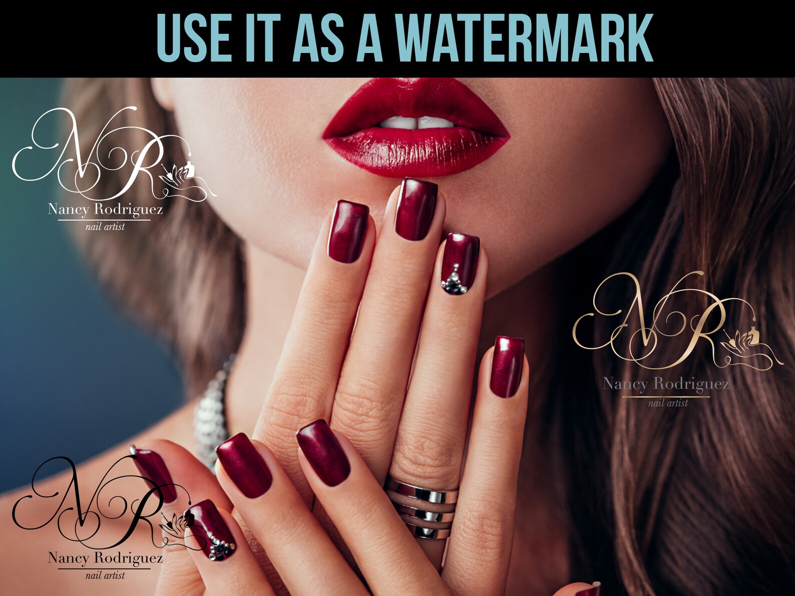 DIY Nail Logo Design Hand Logo Modern Nail Artist Nails - Etsy