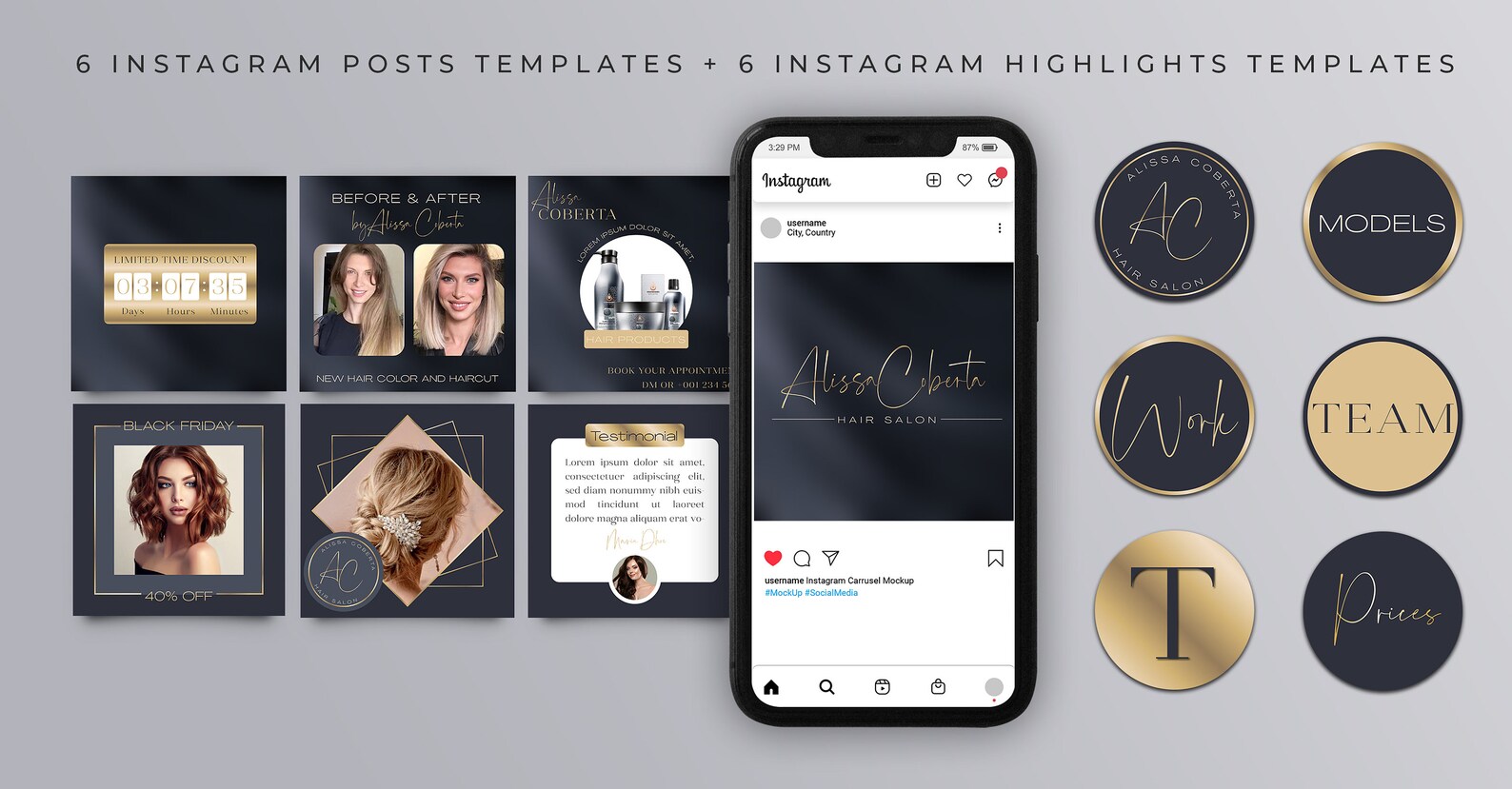 DIY Premium Branding Kit 50 Editable Branding Set Black and - Etsy