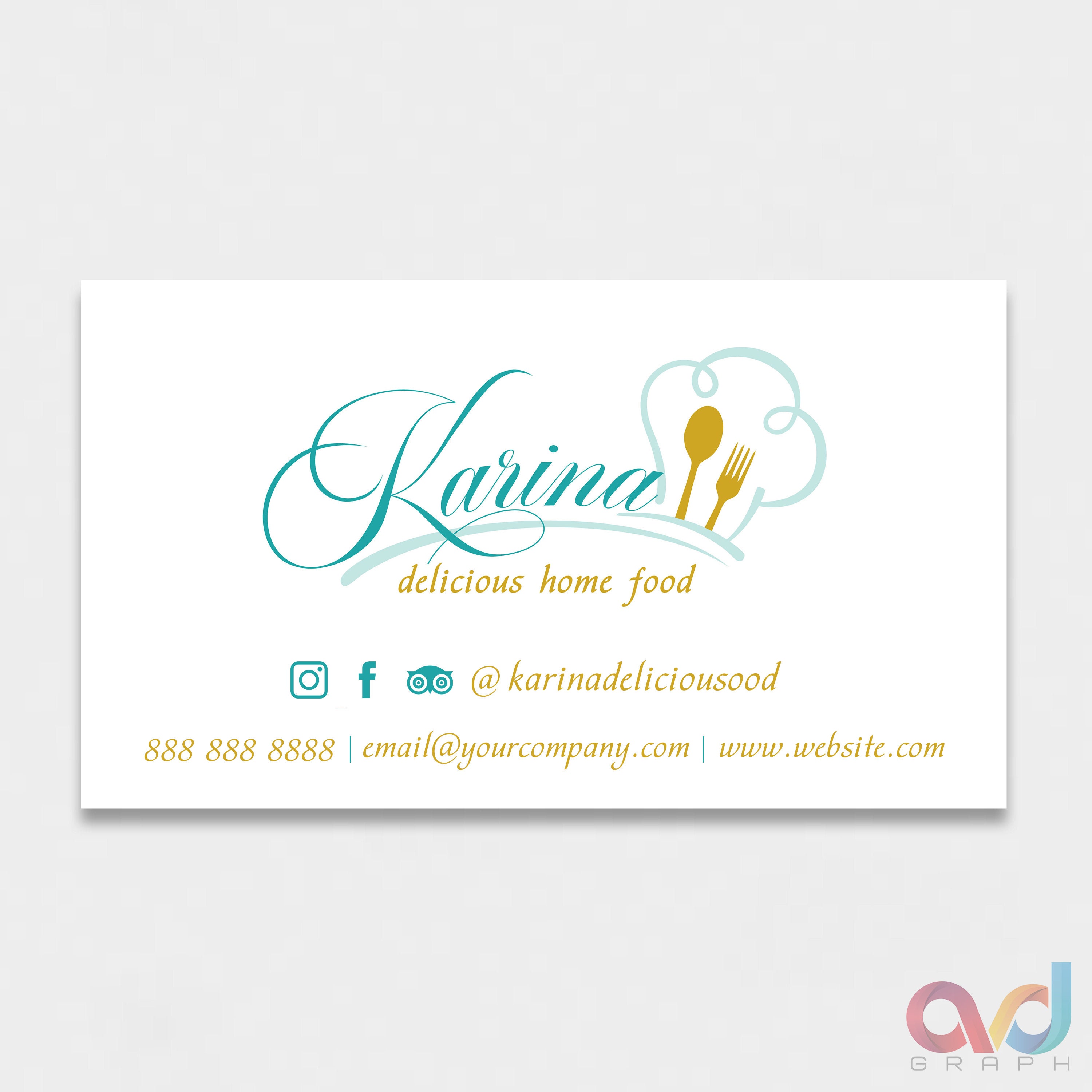 Kitchen Business Design Custom Business Card Utensils - Etsy