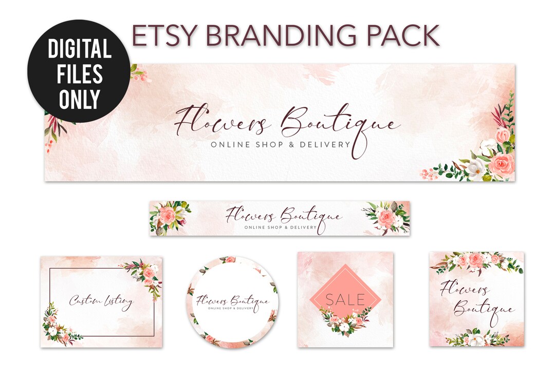 Etsy Branding Kit, Etsy Store Set, Etsy Shop Kit, Etsy Cover Package ...