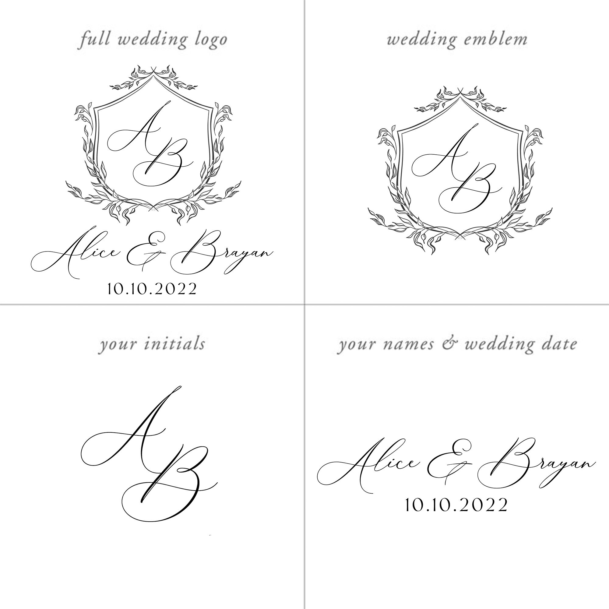 Royal Wedding Monogram Wedding Stamp Wedding Badge Luxury - Etsy