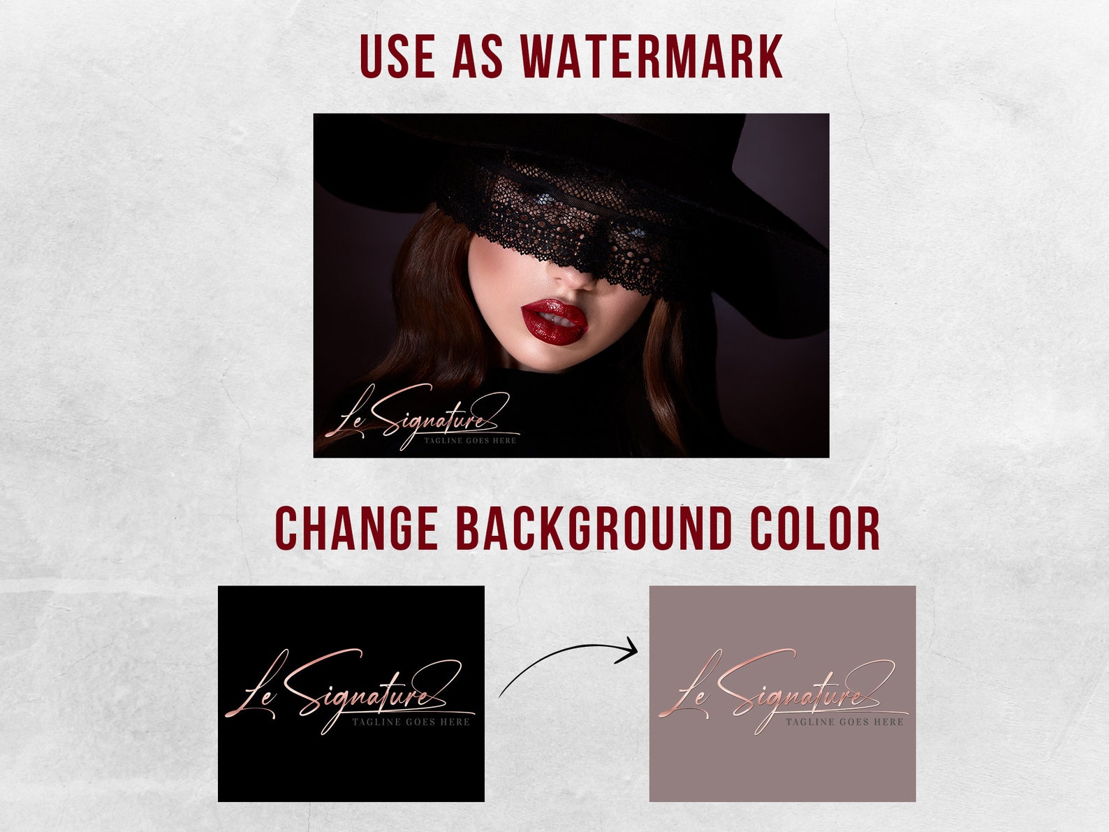 DIY Signature Logo Rose Gold Logo Boutique Logo Script - Etsy