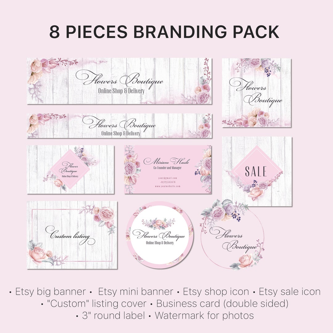 Etsy Branding Kit, Etsy Store Set, Etsy Shop Kit, Etsy Cover Package ...