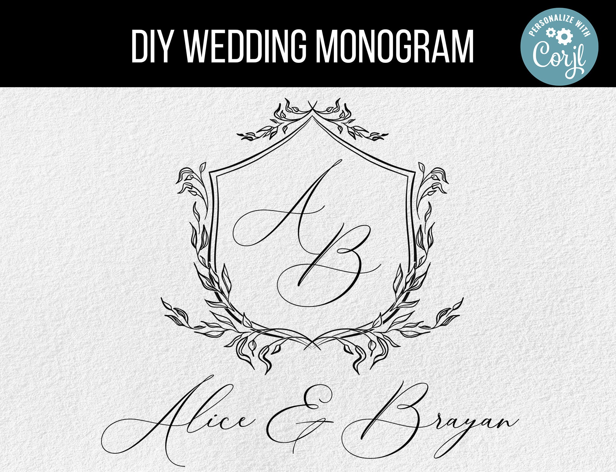 Royal Wedding Monogram Wedding Stamp Wedding Badge Luxury - Etsy