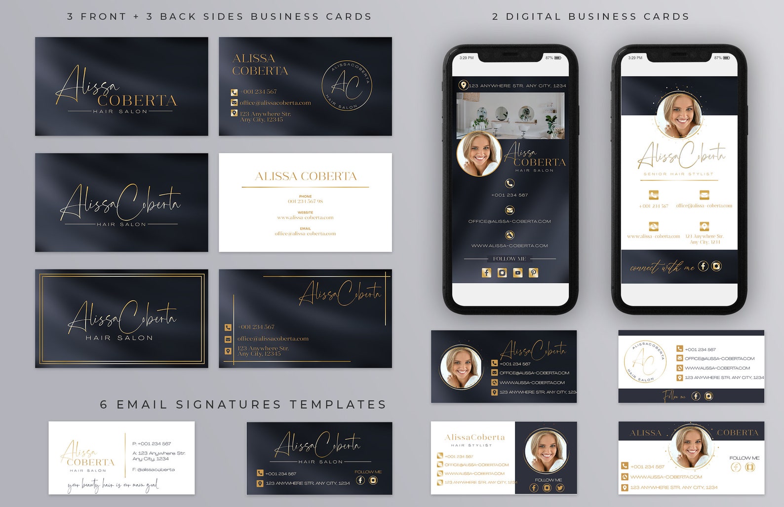 DIY Premium Branding Kit 50 Editable Branding Set Black and - Etsy