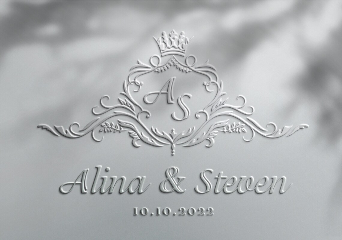 DIY Wedding Monogram Wedding Stamp Wedding Badge Royal - Etsy