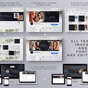 DIY Premium Branding Kit, 50+ Editable Branding Set, Black and Gold ...