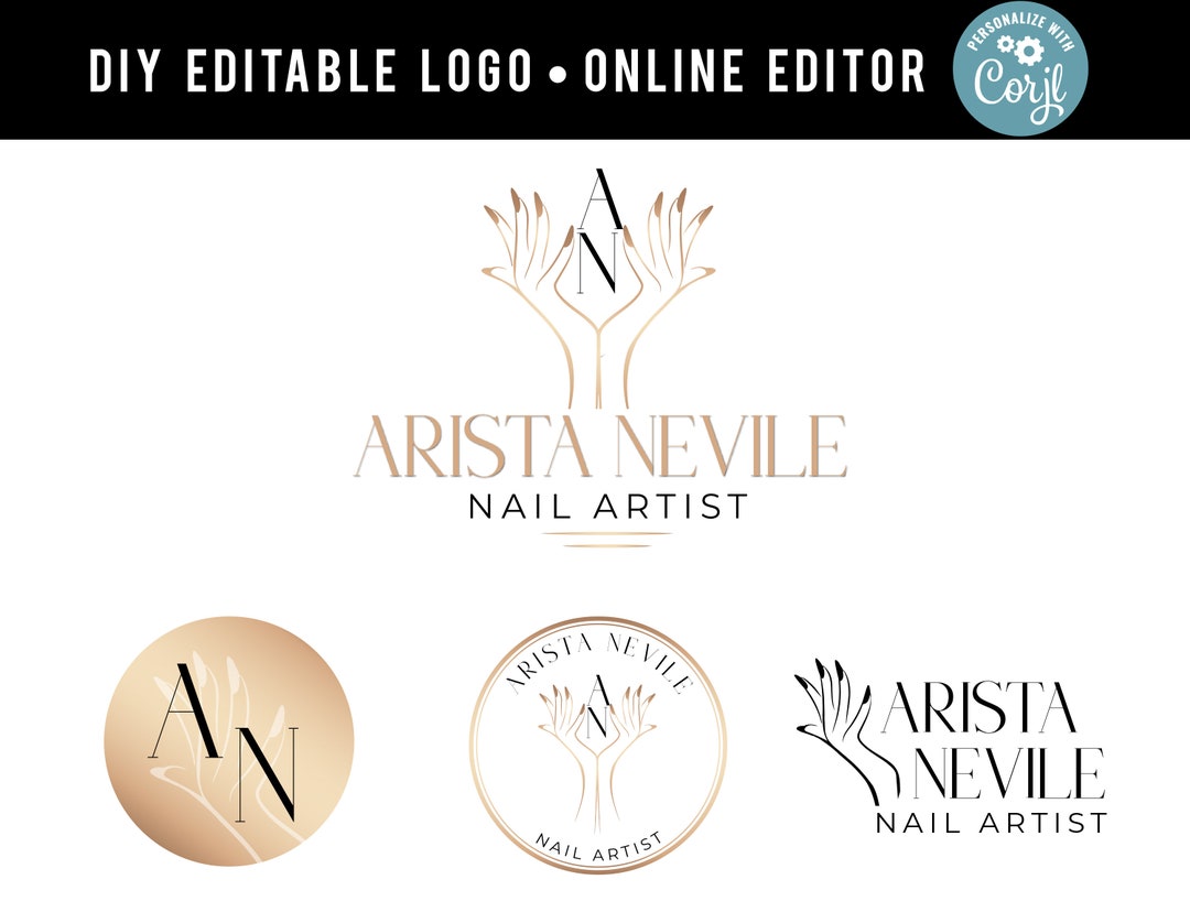 DIY Nails Tech Logo Nail Logo Design Glam Nails Logo - Etsy