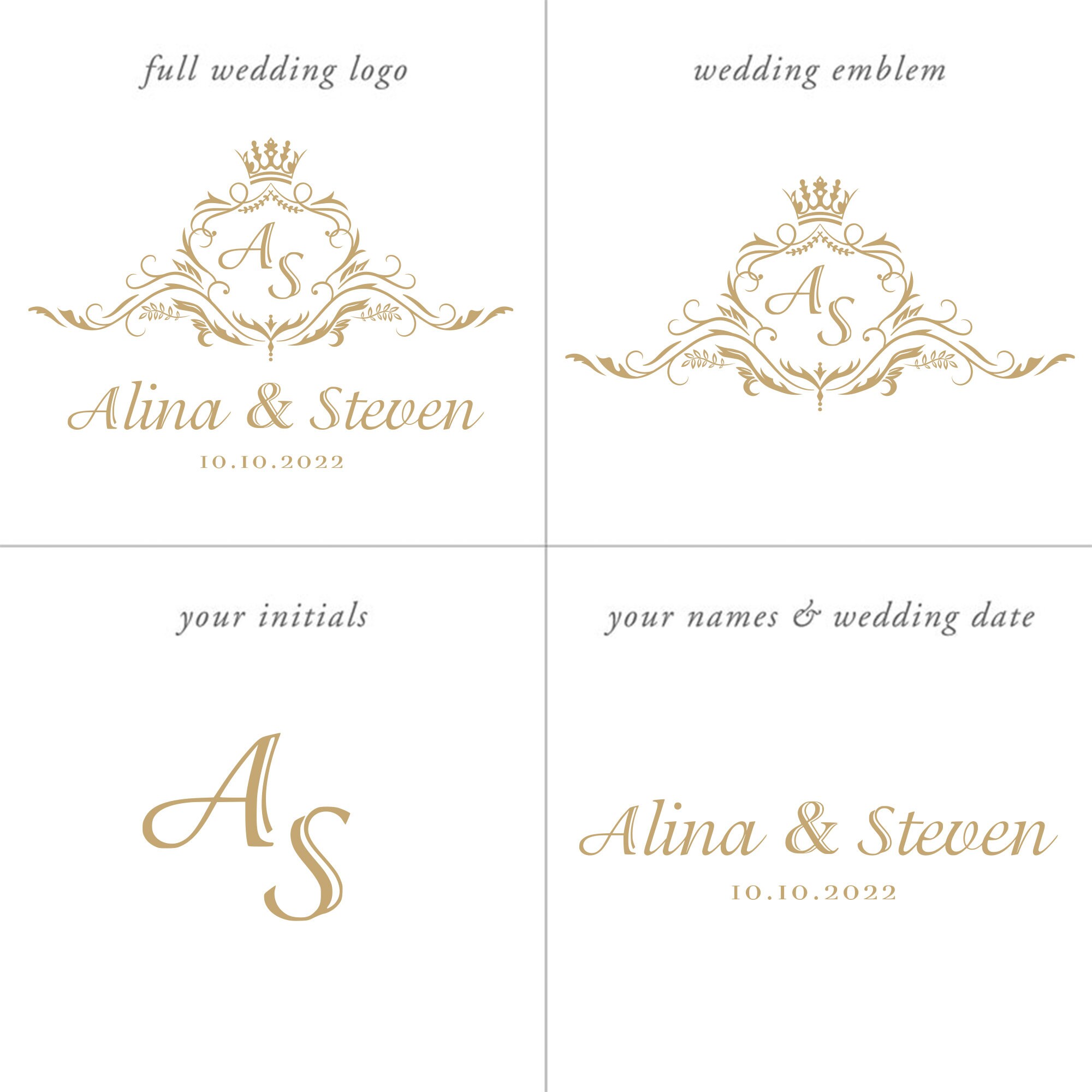 DIY Wedding Monogram Wedding Stamp Wedding Badge Royal - Etsy