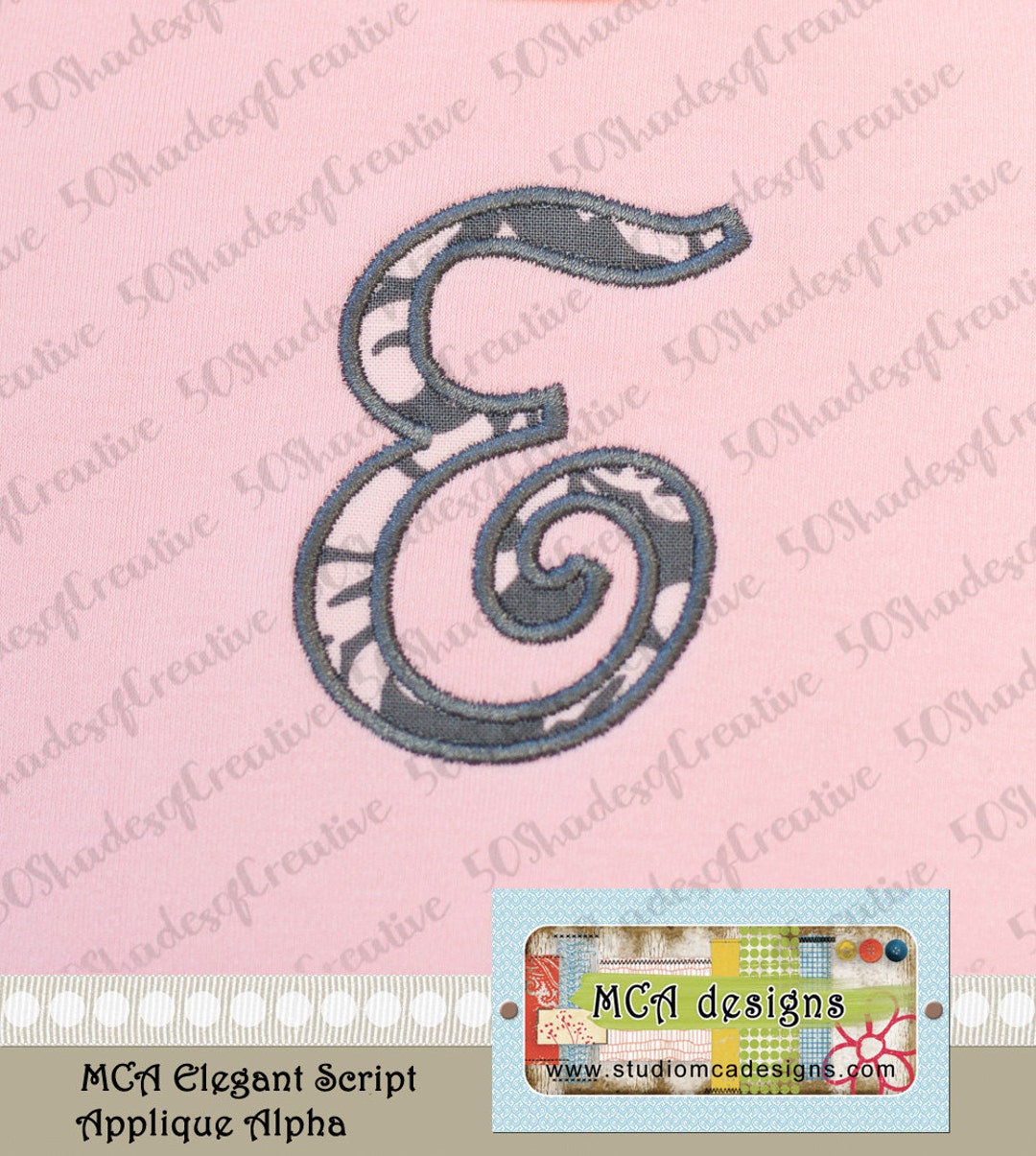 Elegant Script Applique Alphabet - Etsy