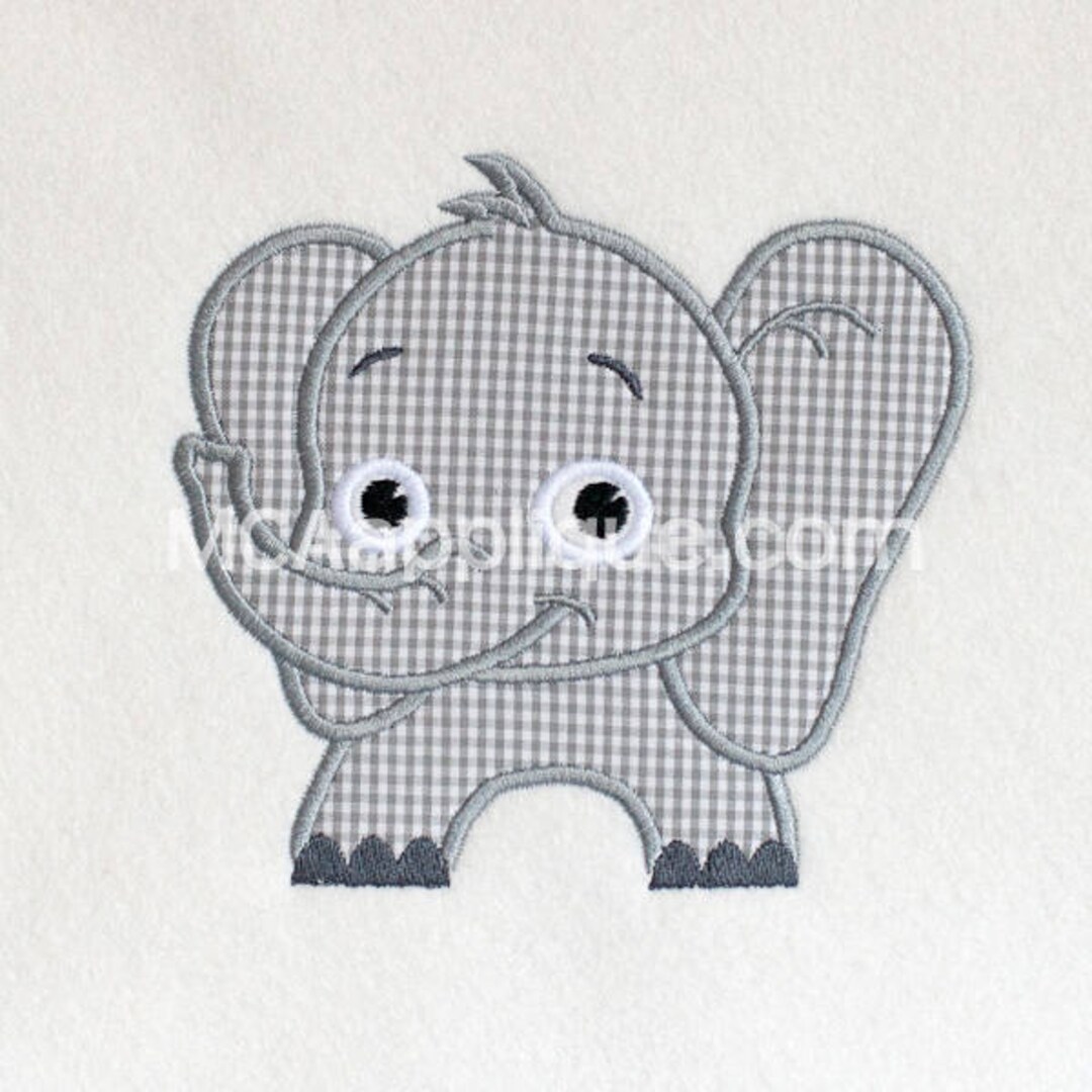 Alpha Topper Elephant Add-on Applique Design - Etsy
