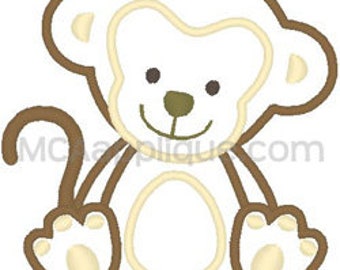 Monkey Applique - Etsy