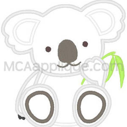 Koala Embroidery Designs Baby Embroidery Design Machine - Etsy