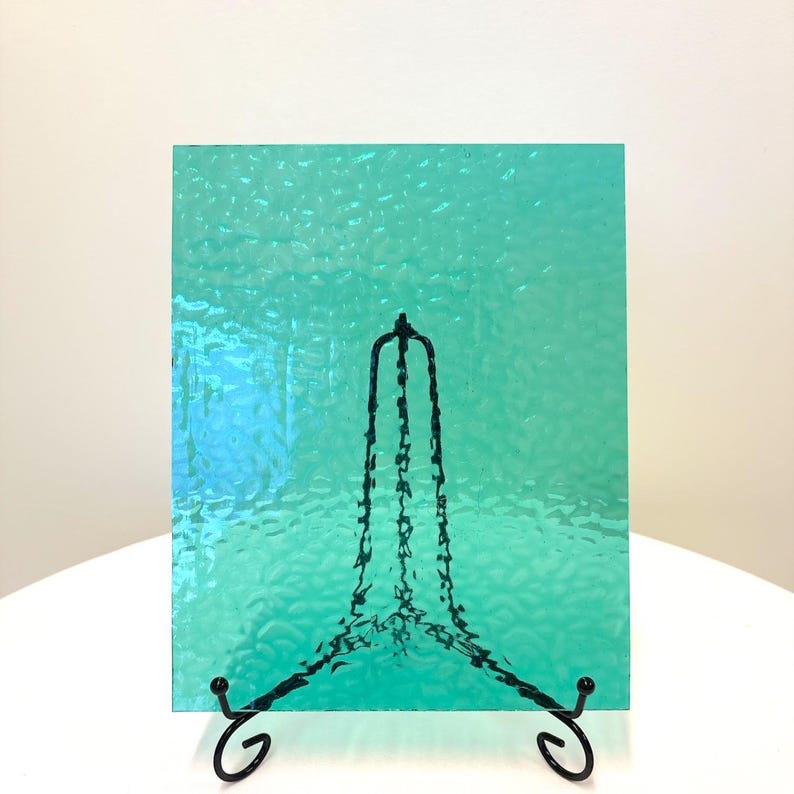 Bermuda Turquoise Stained Glass Sheet | Wissmach English Muffle Ripple ...