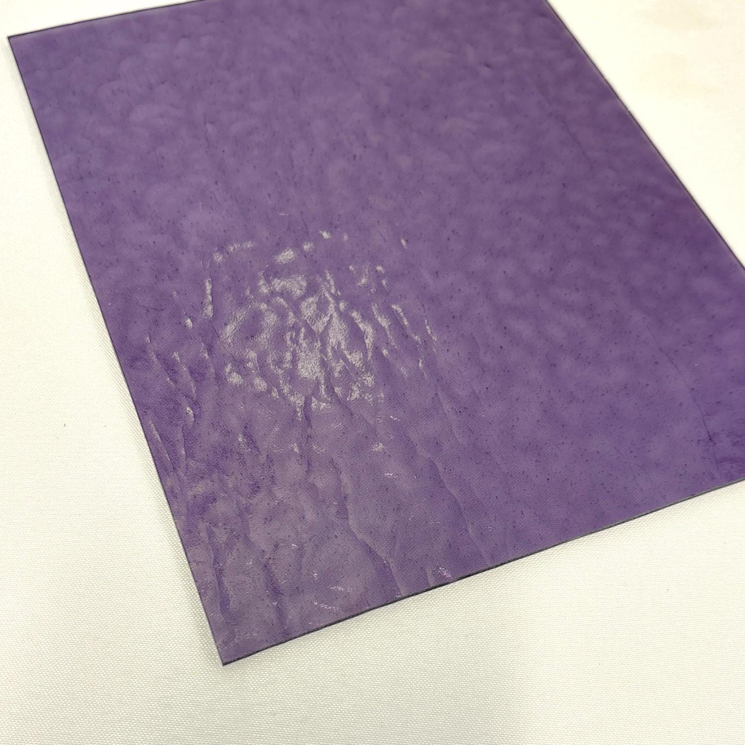 Lilac Ripple Stained Glass Sheet | Wissmach English Muffle Texture - Etsy