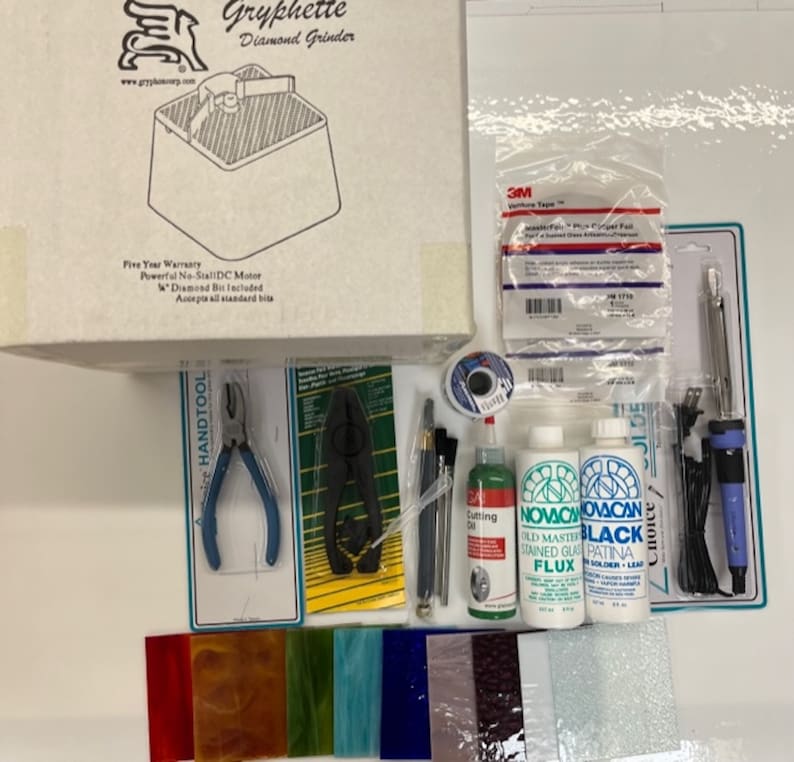 Stained Glass Start-up Kit for Stained Glass Beginners - Etsy Stained Glass Start-up Kit for Stained Glass Beginners - Etsy