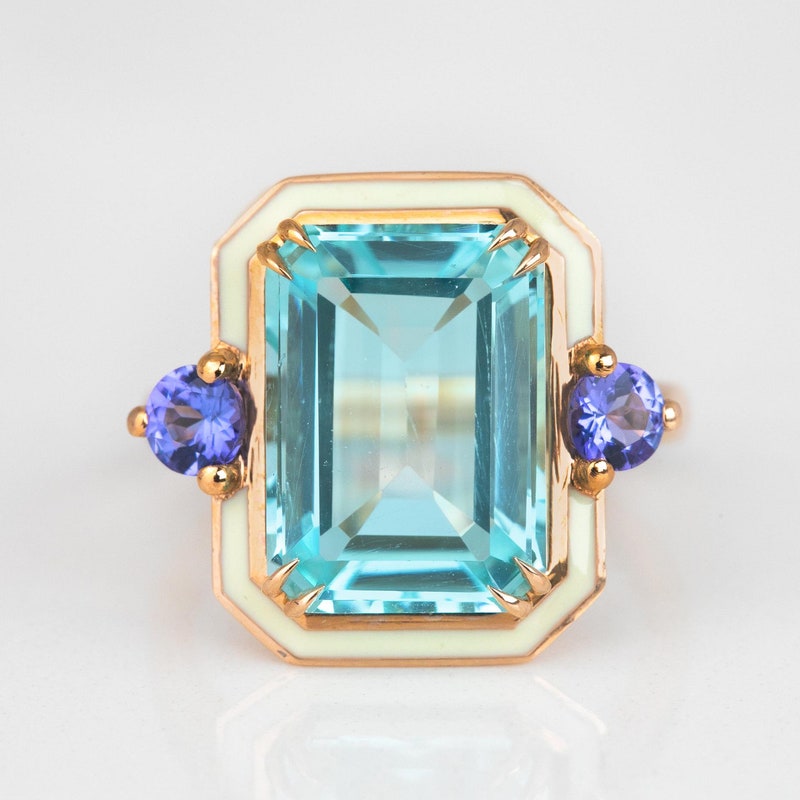 Blue Gemstone Ring - Etsy