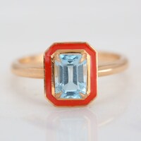 Enamel Ring - Etsy