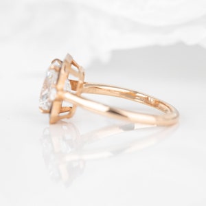 Art Deco and Cocktail Style Ring, 1.95 Ct. Moissanite and Diamond Ring ...