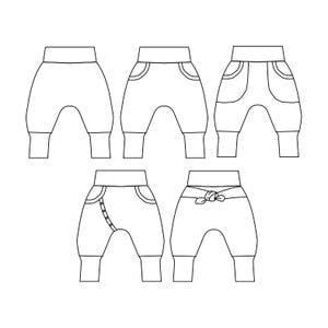 Pdf-mönster SIRIUS Haremsbyxor Strl 56-86 / Pattern Harem Pants Size ...