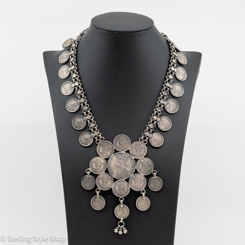Silver Statement Necklace - Etsy