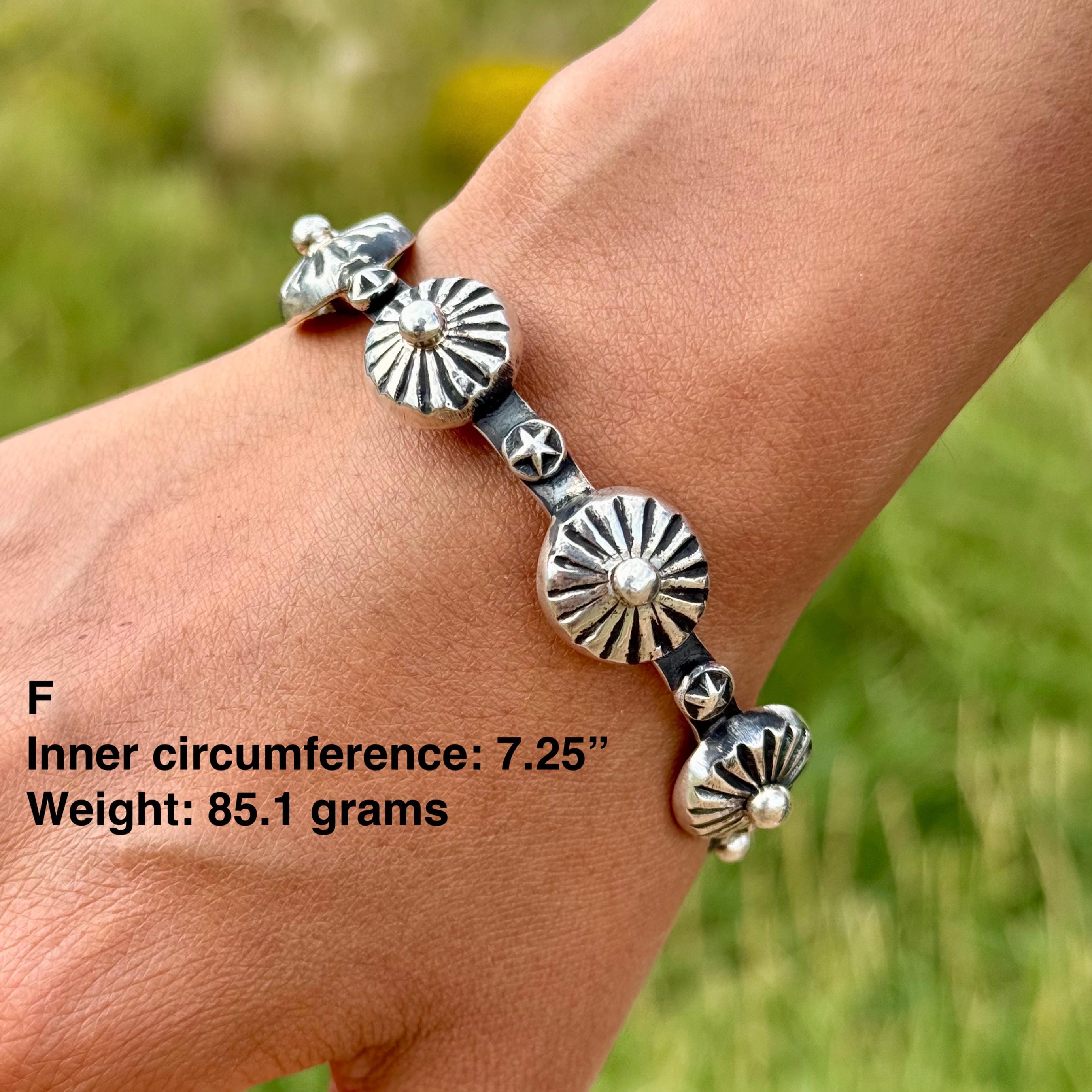 Chimney Butte Sterling Silver Ball, Beaded or Stamped Bangle Bracelet ...