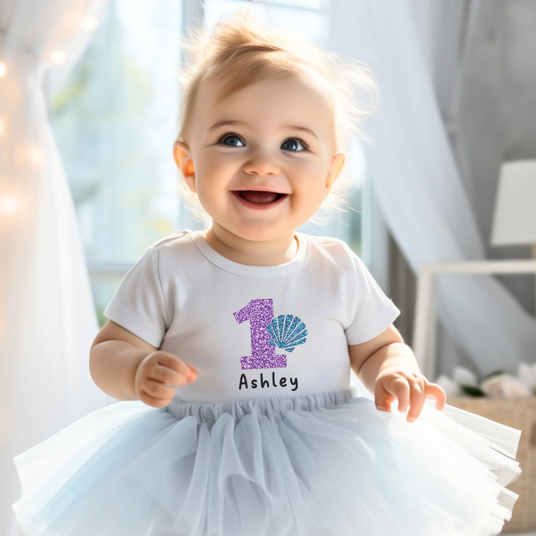 Custom Sea Shells Vinyl Birthday Outfit for Girls/ T-shirt/ - Etsy