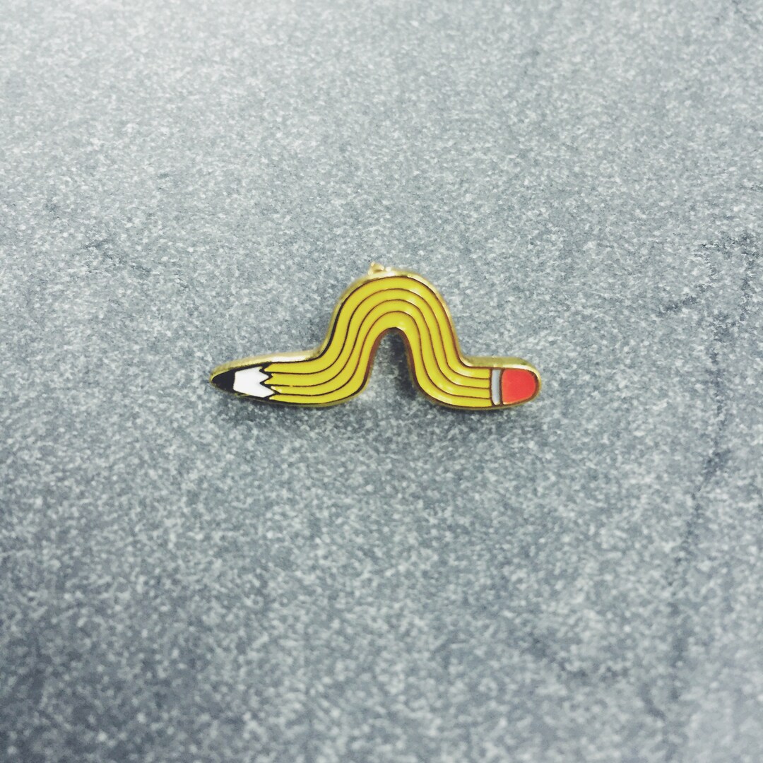 14 Pencil-worm Pin/brooch - Etsy