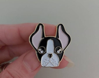Boston Terrier Downward Dog Dog Enamel Pin - Etsy