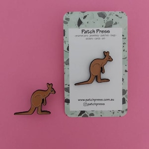Kangaroo Enamel Lapel Pin - Etsy