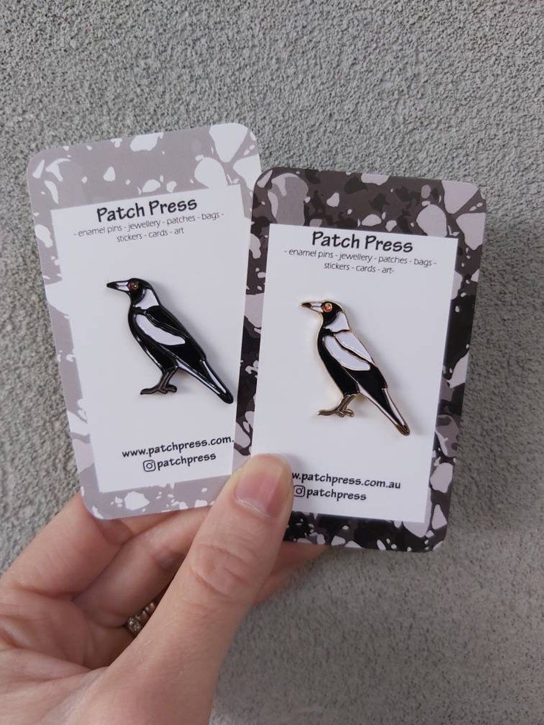 Magpie Bird Enamel Lapel Pin - Etsy Australia