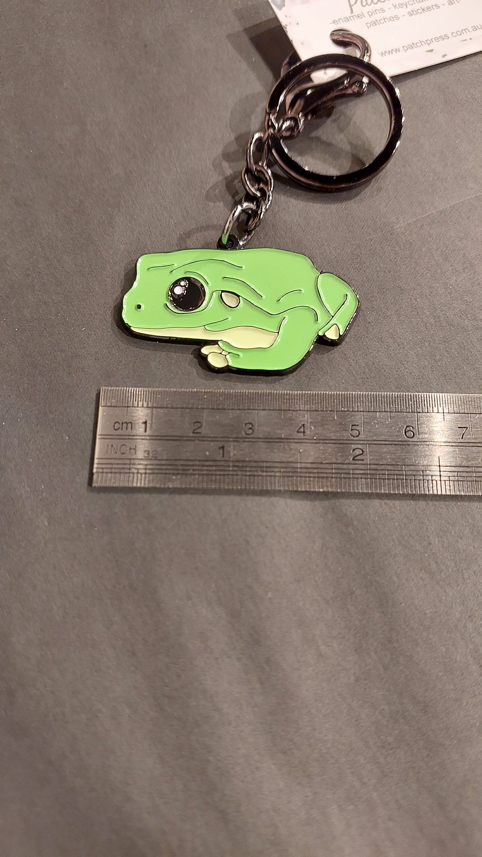 Green Tree Frog Enamel Keychain - Keyring, Bag Charm - Etsy