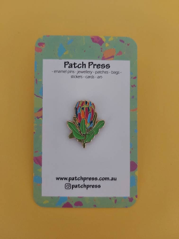 Protea Flower Enamel Pin Badge - Etsy Australia