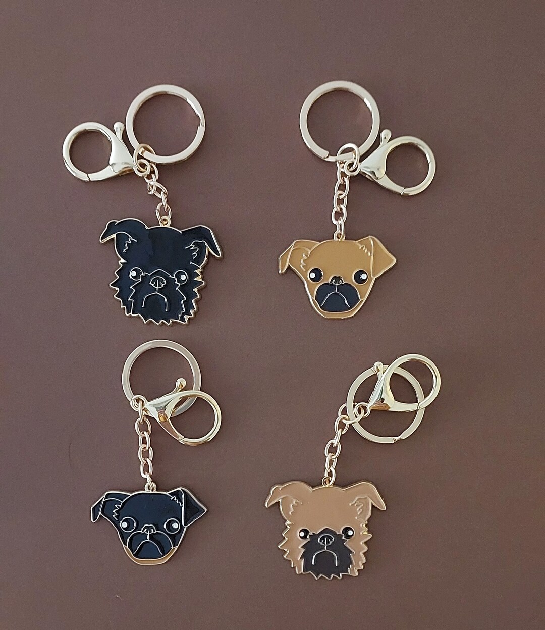 Brussel's Griffon Enamel Keychain, Bag Charm, Stocking Filler - Etsy