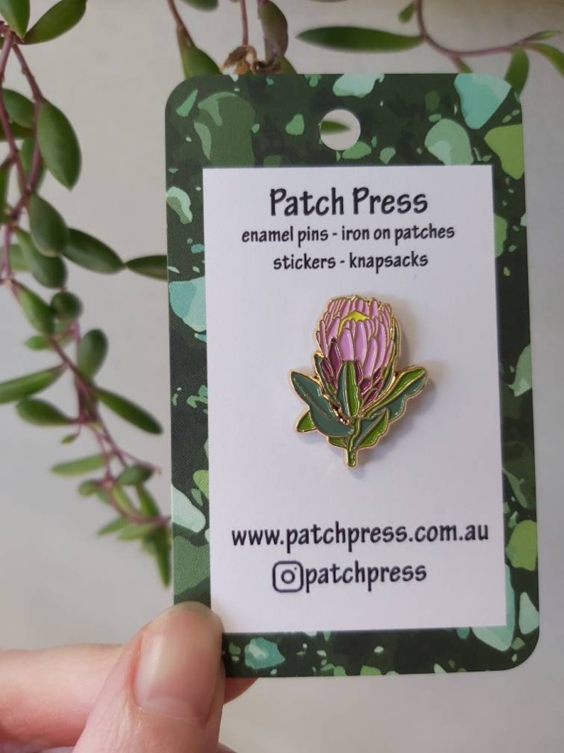 Protea Flower Enamel Pin Badge - Etsy Australia