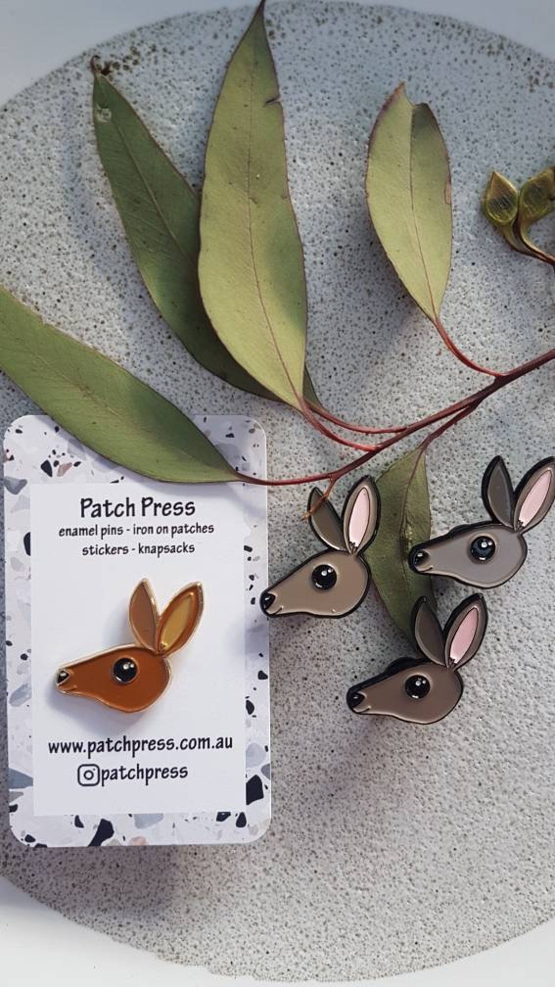 Kangaroo Enamel Pin - Etsy