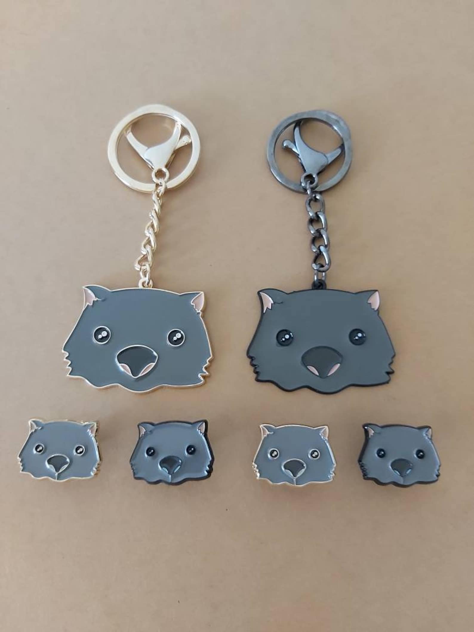 Wombat Enamel Keychain Keyring Bag Charm - Etsy Australia