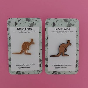 Kangaroo Enamel Lapel Pin - Etsy