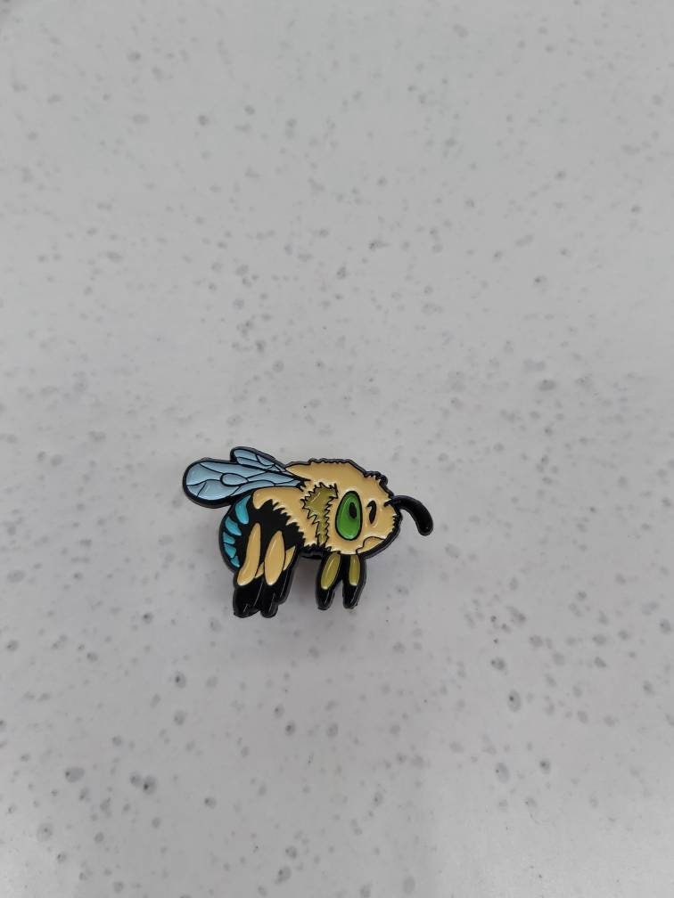 Australian Native Bee Enamel Lapel Pin Badge. Blue Banded Bee or Teddy ...